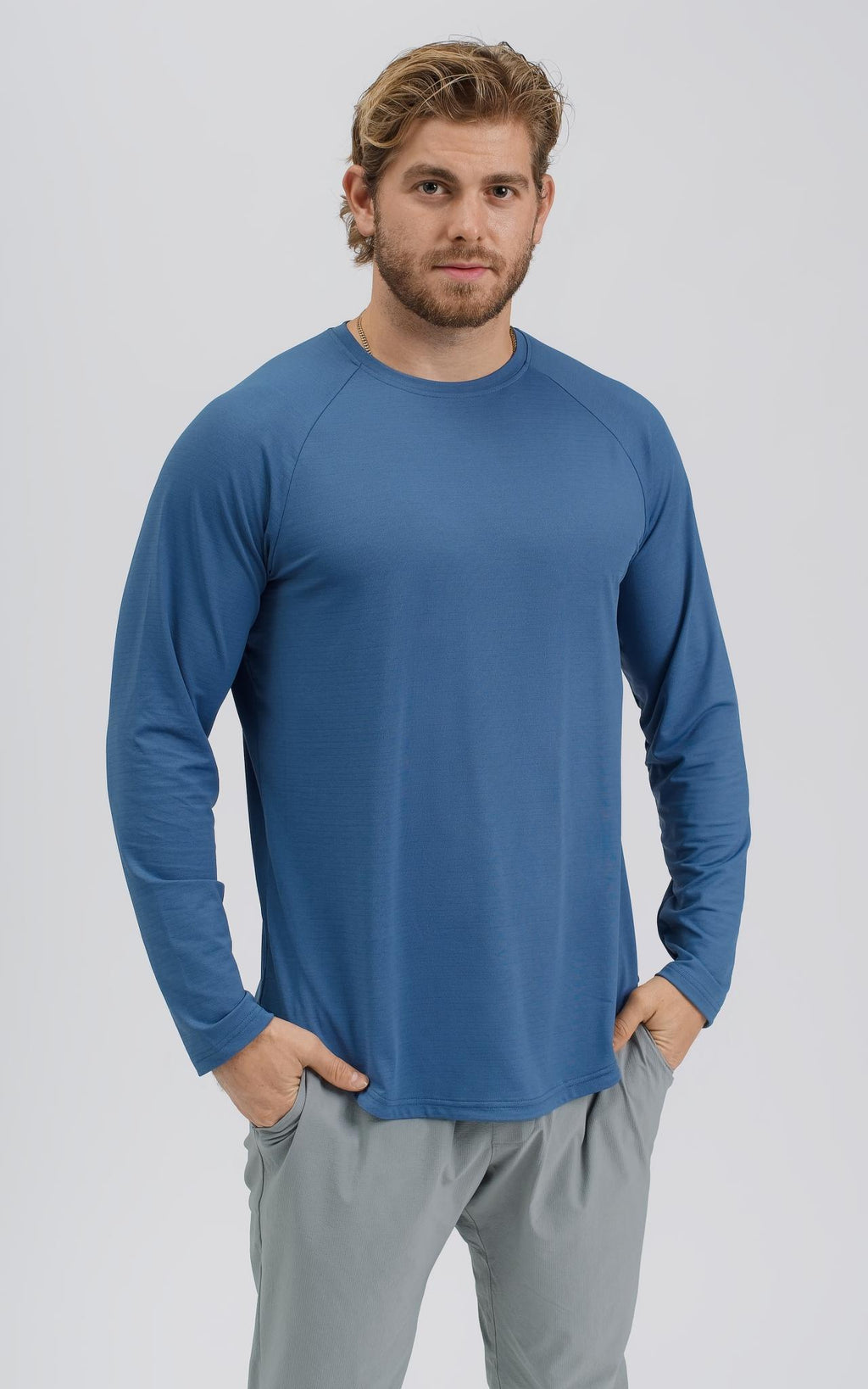 Men's Long Sleeve Lux-Tech Shirt in Bijou Blue – Southern Athletica